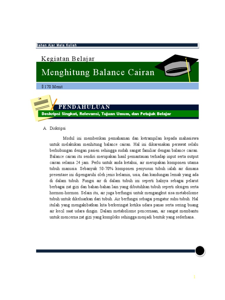 Menghitung Cairan | PDF | Kesehatan Holistik