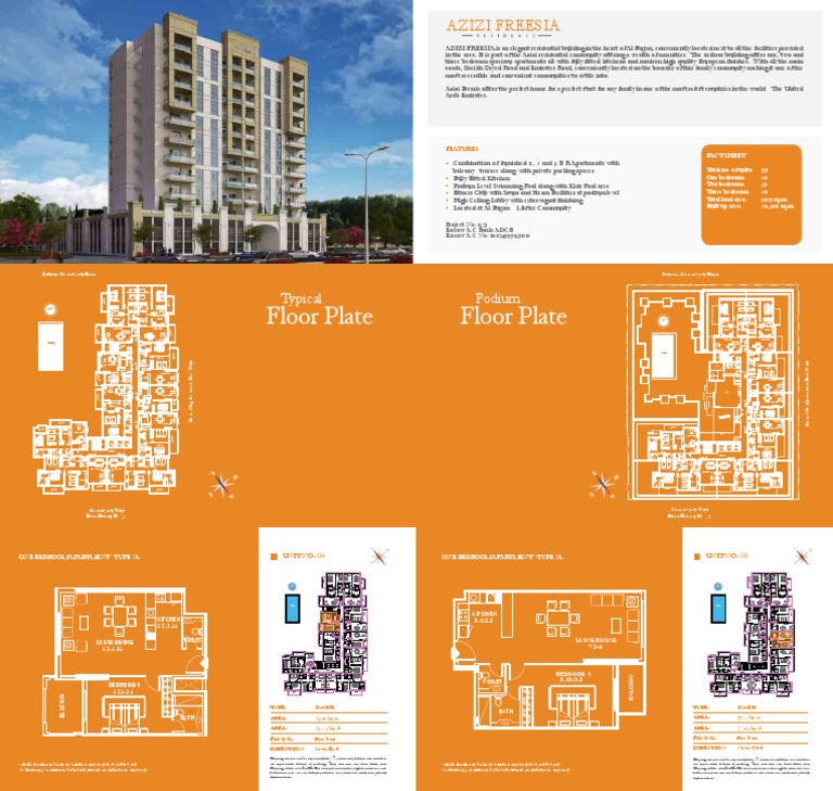 Azizi Freesia Brochure & Floor Plans | PDF | Home | Buildings And ...