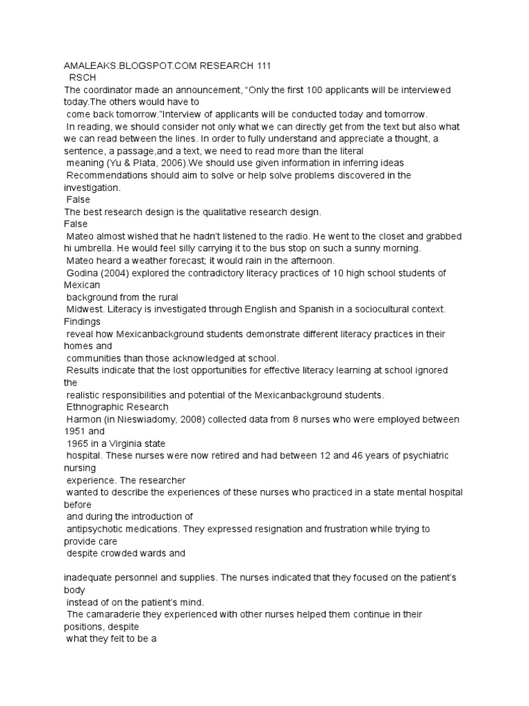 RESEARCH | PDF | Qualitative Research | Citation