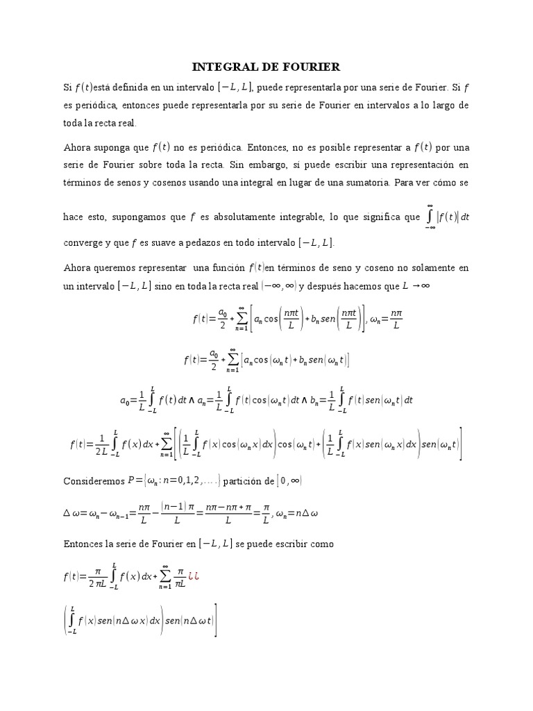 Integral de Fourier | PDF | Integral | Cálculo