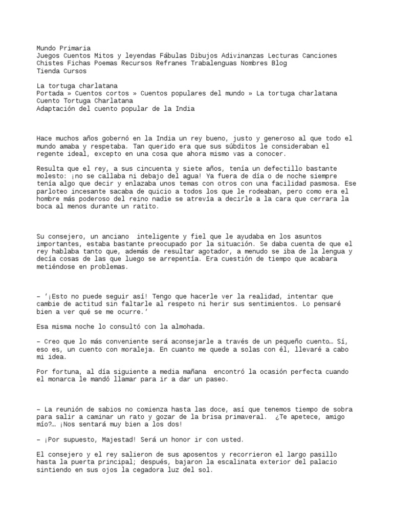 La tortuga charlatana y su viaje | PDF | Poesía | Ficción general