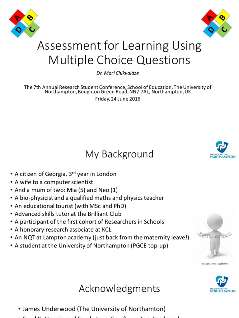 Assessment For Learning Using Multiple Choice Questions | PDF ...