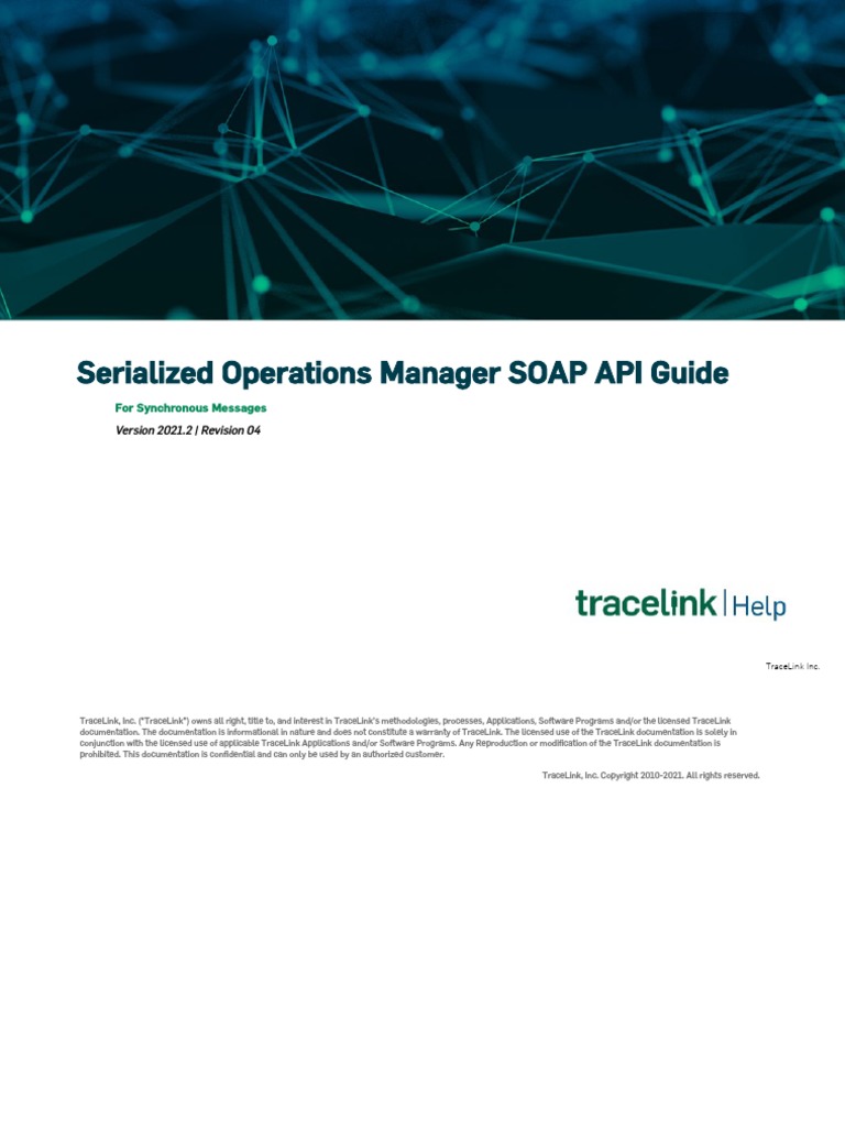Som Soap API Guide 2021.2 | PDF | Soap | Hypertext Transfer Protocol