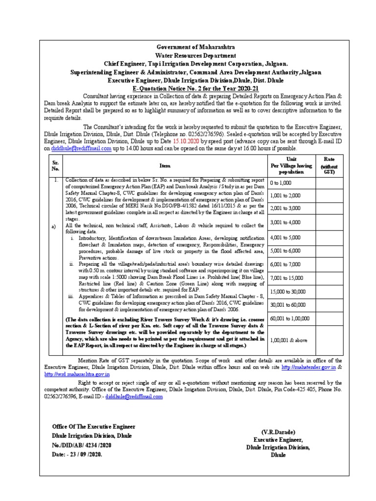 EQuotation | PDF | Flood | Dam