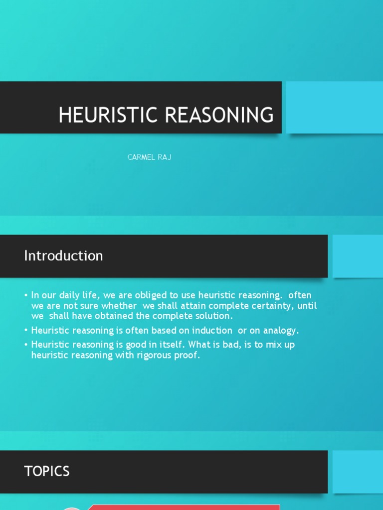 Heuristic Reasoning | PDF | Heuristic | Reason
