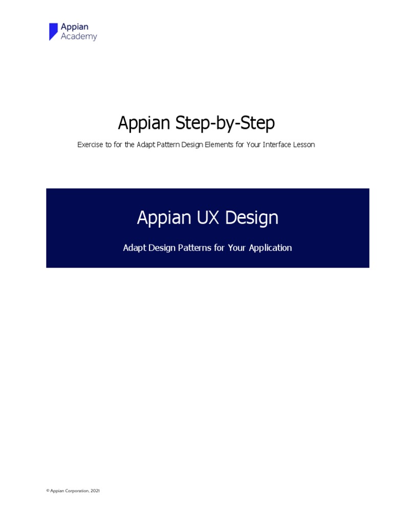 Appian UX Design Lesson 3 StepbyStep | PDF | Icon (Computing) | Point And Click