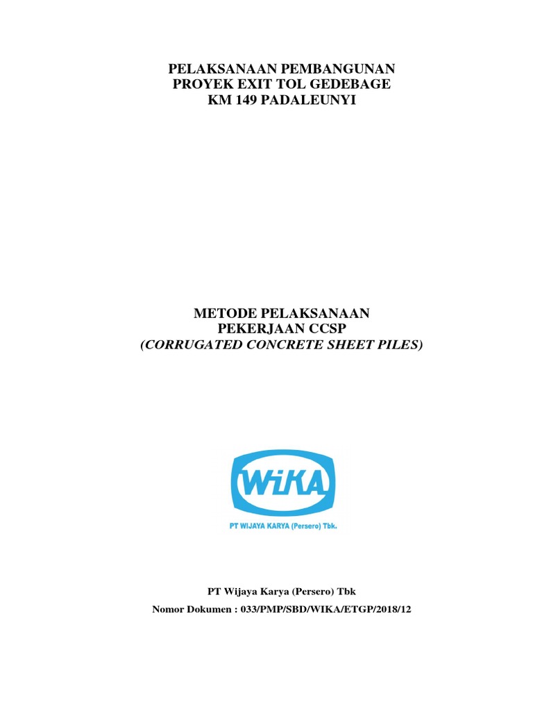 Metode Kerja CCSP | PDF