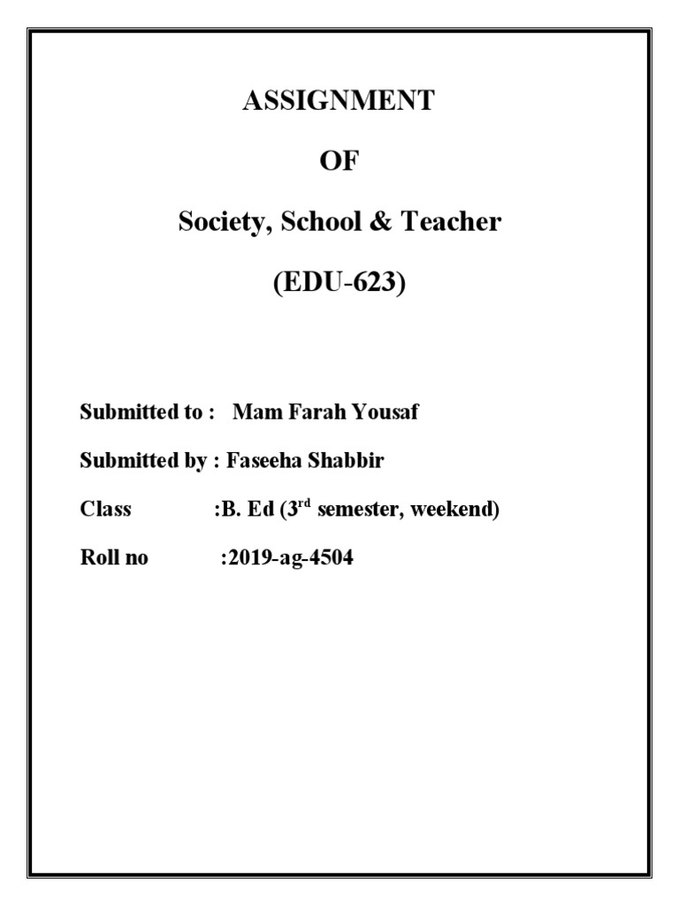 Group Dynamics Assignment | PDF | Teachers | Schools