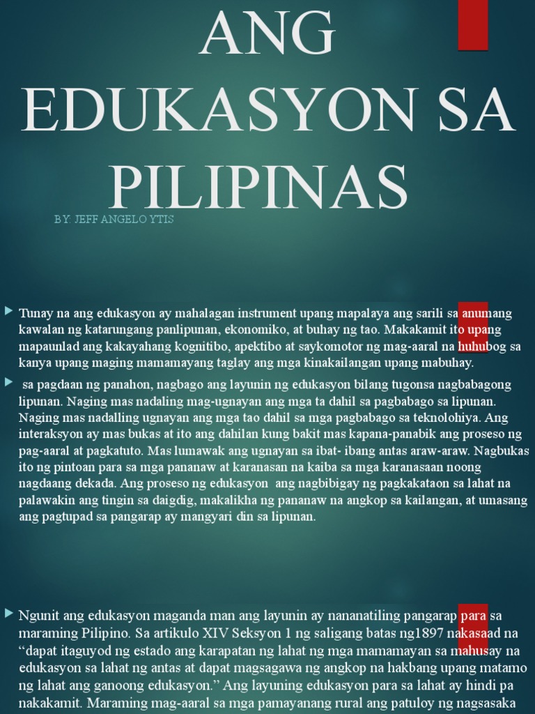 Ang Edukasyon Sa Pilipinas | PDF