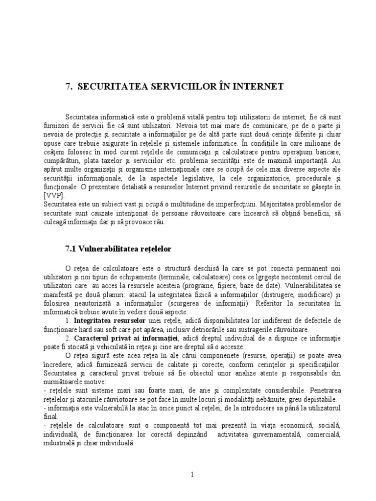7 Securitatea | PDF