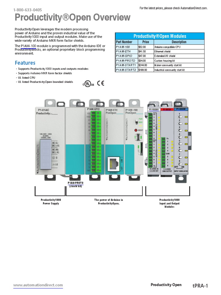 Productivity®Open Overview: Features | PDF | Arduino | Programmable ...