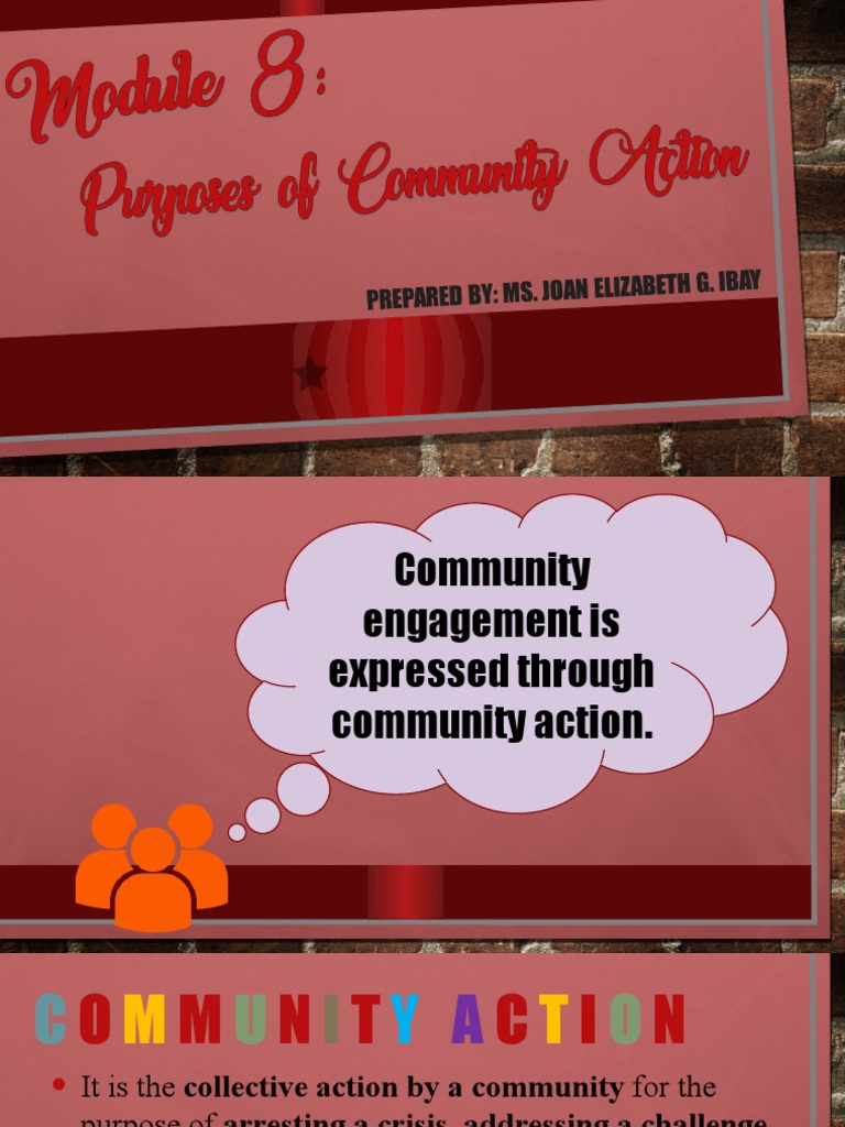 Module 8 Purposes of Community Action | PDF | Community | Collective Action