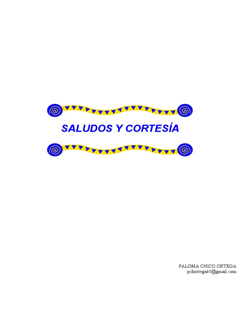 Saludos y Cortesia | PDF | Mano