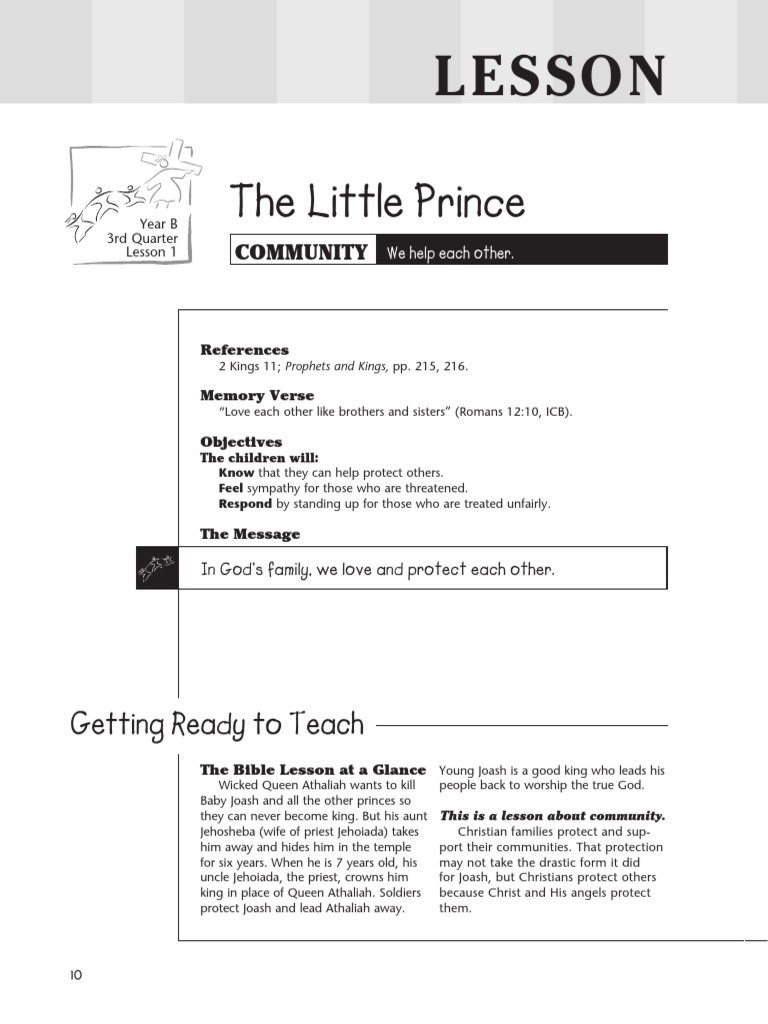 The Little Prince: Lesson | PDF | Prayer | Jesus