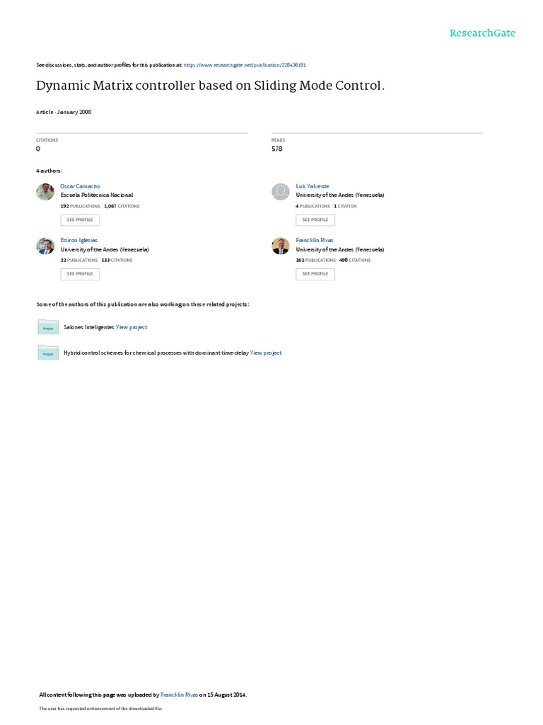 Dynamic Matrix Controller Based On Sliding Mode Control.: January 2008 ...