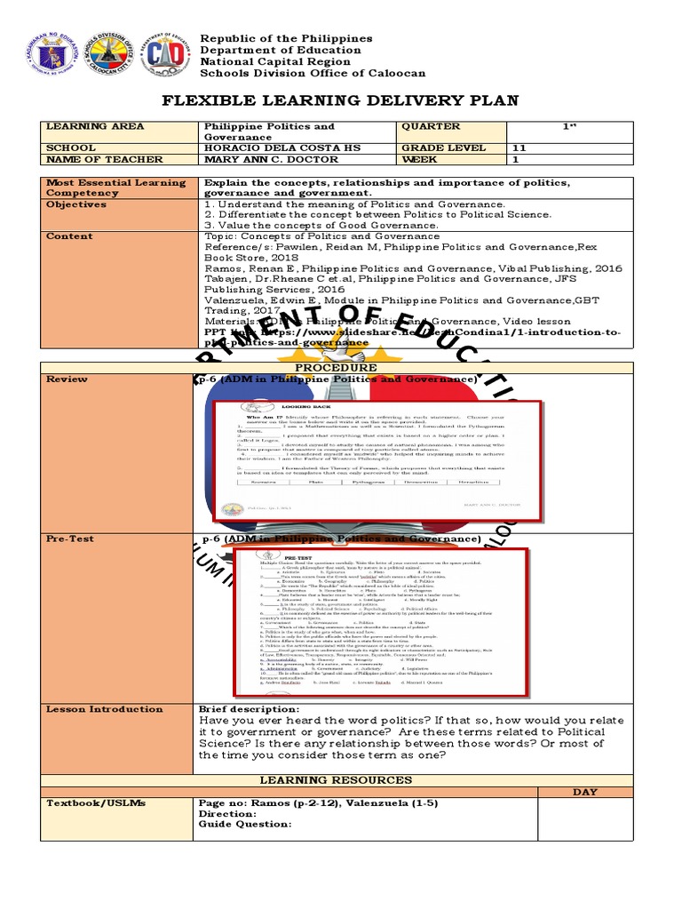 Flexible Learning Delivery Plan | PDF | Learning | Communication