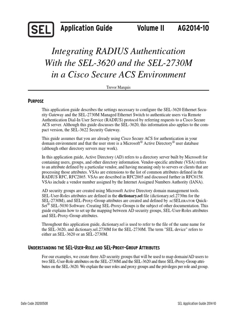 Radius SEL 2730 | PDF | Radius | Public Key Certificate