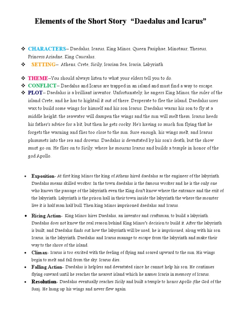 Daedalus and Icarus | PDF | Ancient Greek Religion | Mythological ...