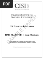 Sample-Paper For Cisi Exams | PDF | Stocks | Securities (Finance)