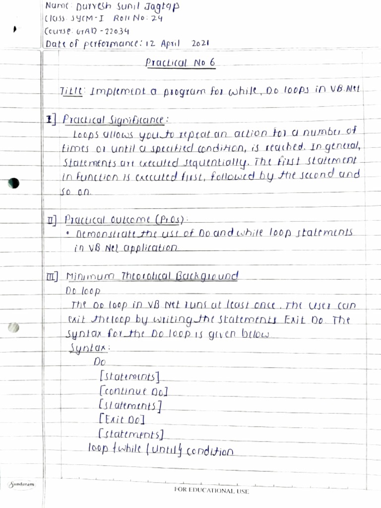 24-GAD Practical 6-Durvesh Jagtap | PDF | Computer Programming | Control Flow
