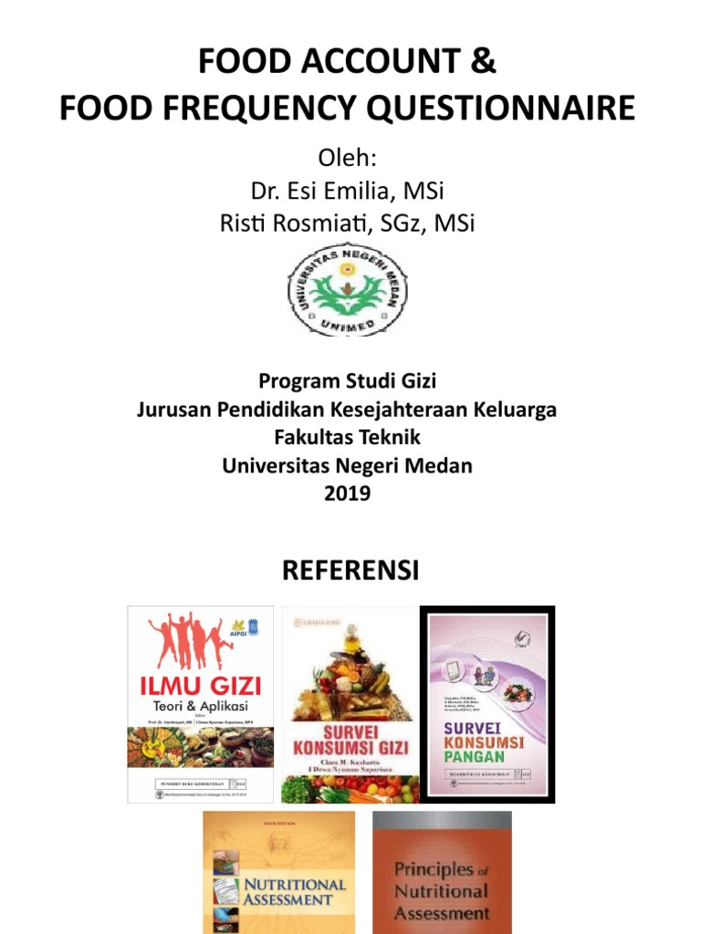 Materi 3. Food Account Food Frequency Questionnaire | PDF