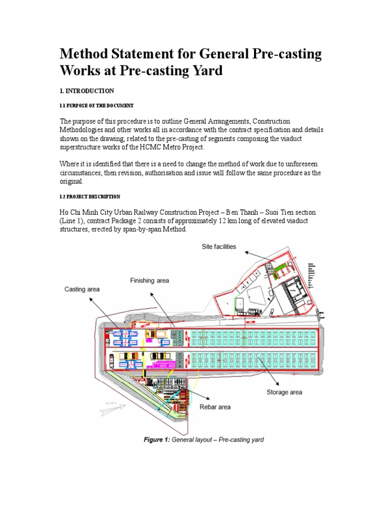 Precast Concrete Method Statement | PDF | Precast Concrete | Ho Chi ...