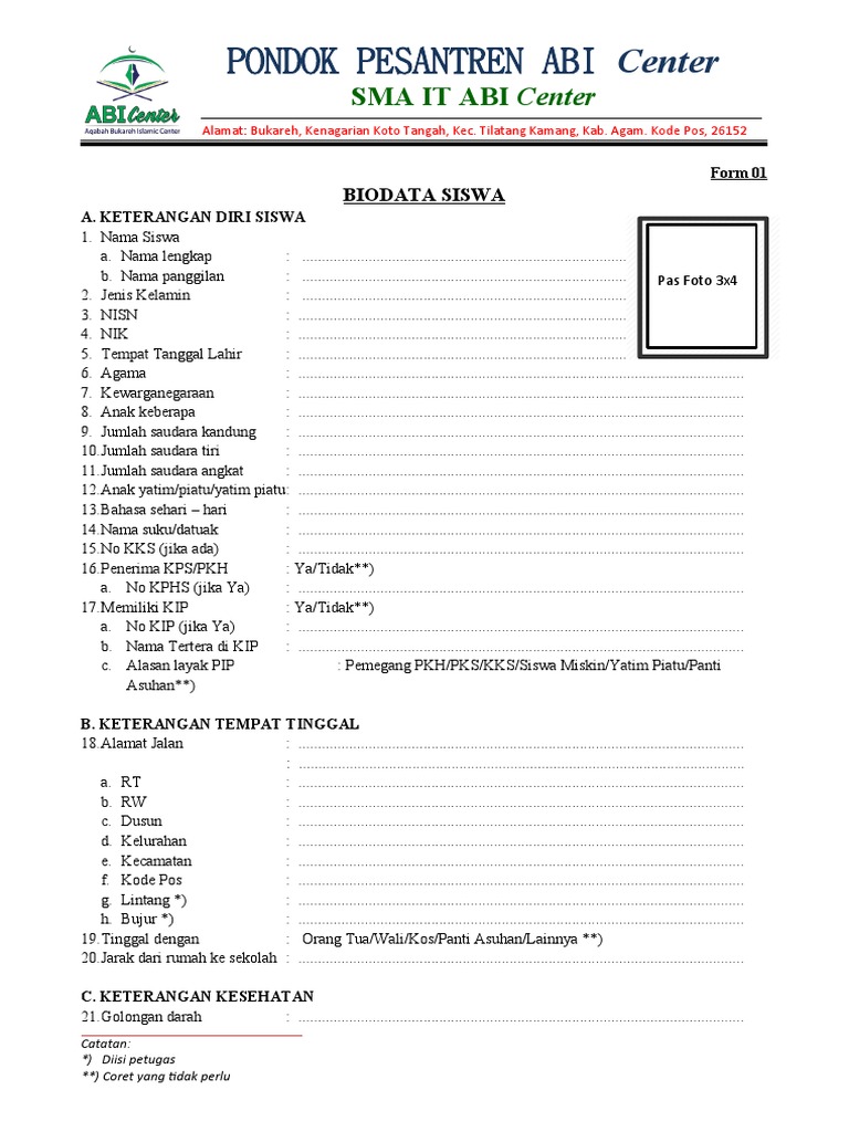 Formulir | PDF | Griya & Taman