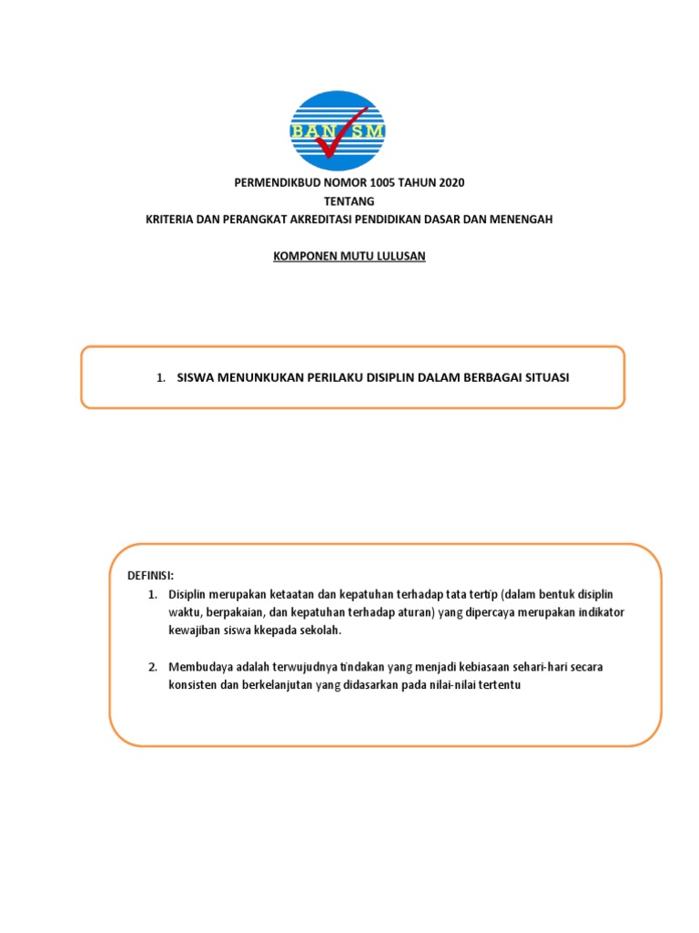 Komponen Mutu Lulusan | PDF