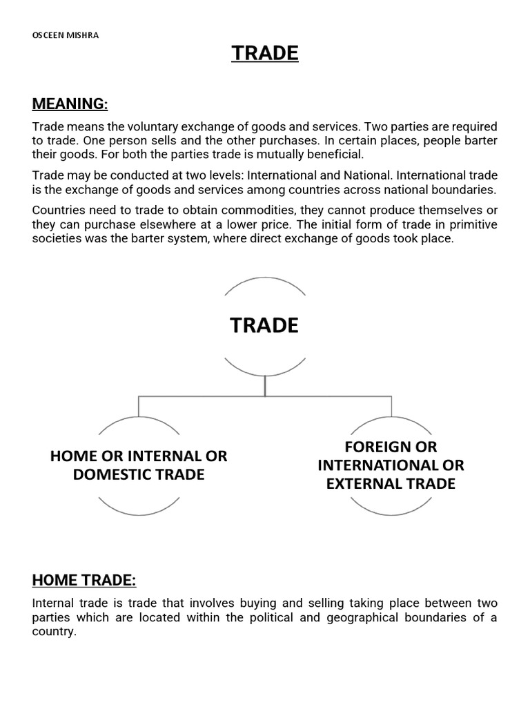 Trade | PDF | Trade | International Trade