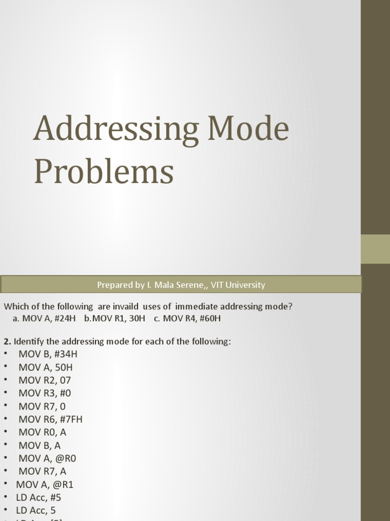 Addressing Modes Explained | PDF | Computing | Computer Programming