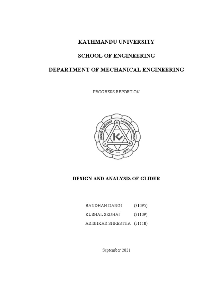 Design and Analysis of a Glider | PDF | Glider (Sailplane) | Drag (Physics)
