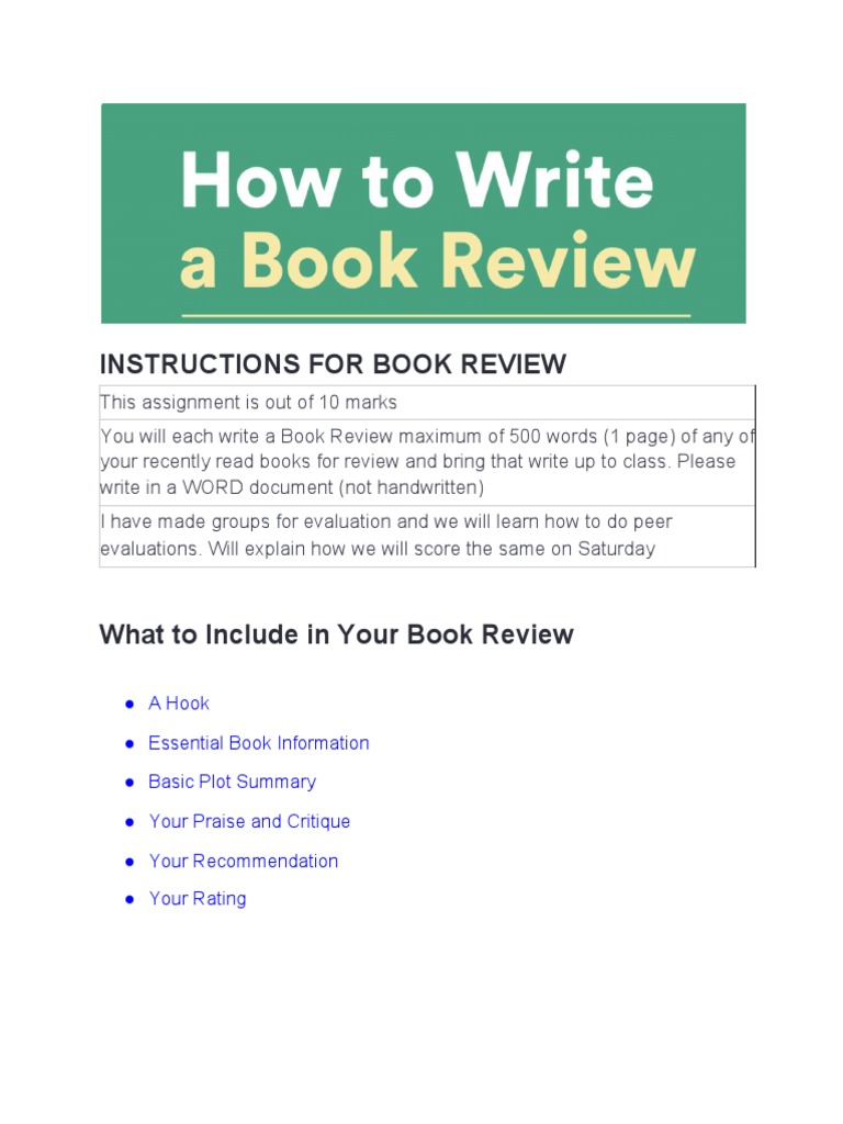 Book Review - Tips | PDF | Books | Plot (Narrative)