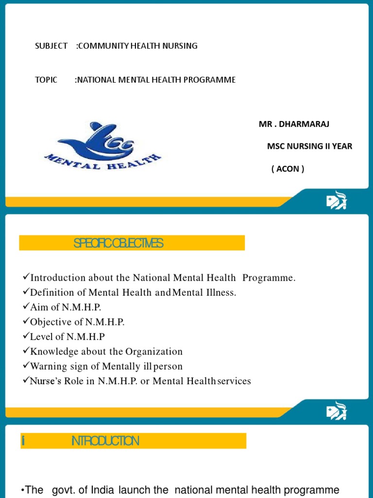 NMHP | PDF | Mental Disorder | Psychiatry