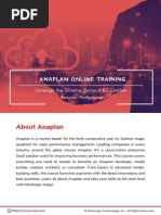 Anaplan Level 1 and 2 Certification Training - Course Content | PDF