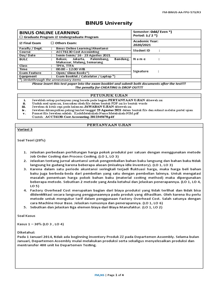 FM-BINUS-AA-FPU-579/R3 | PDF