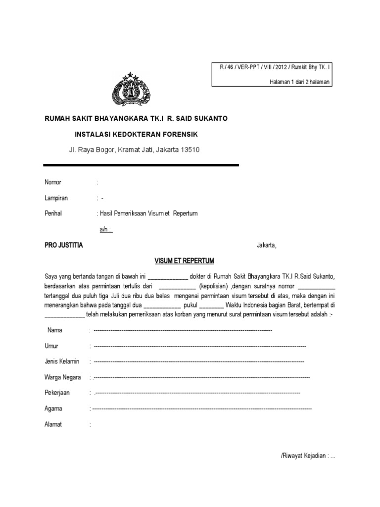 Contoh Surat Visum | PDF