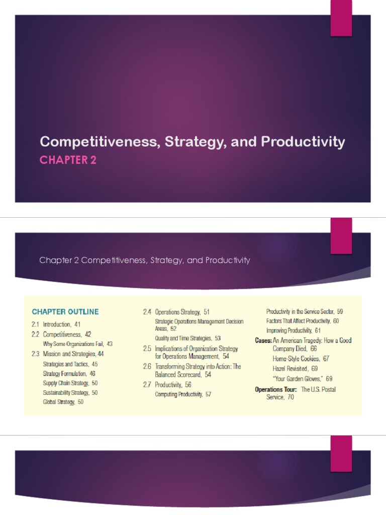 Chapter 2 - Competitiveness, Strategy, and Productivity | PDF ...