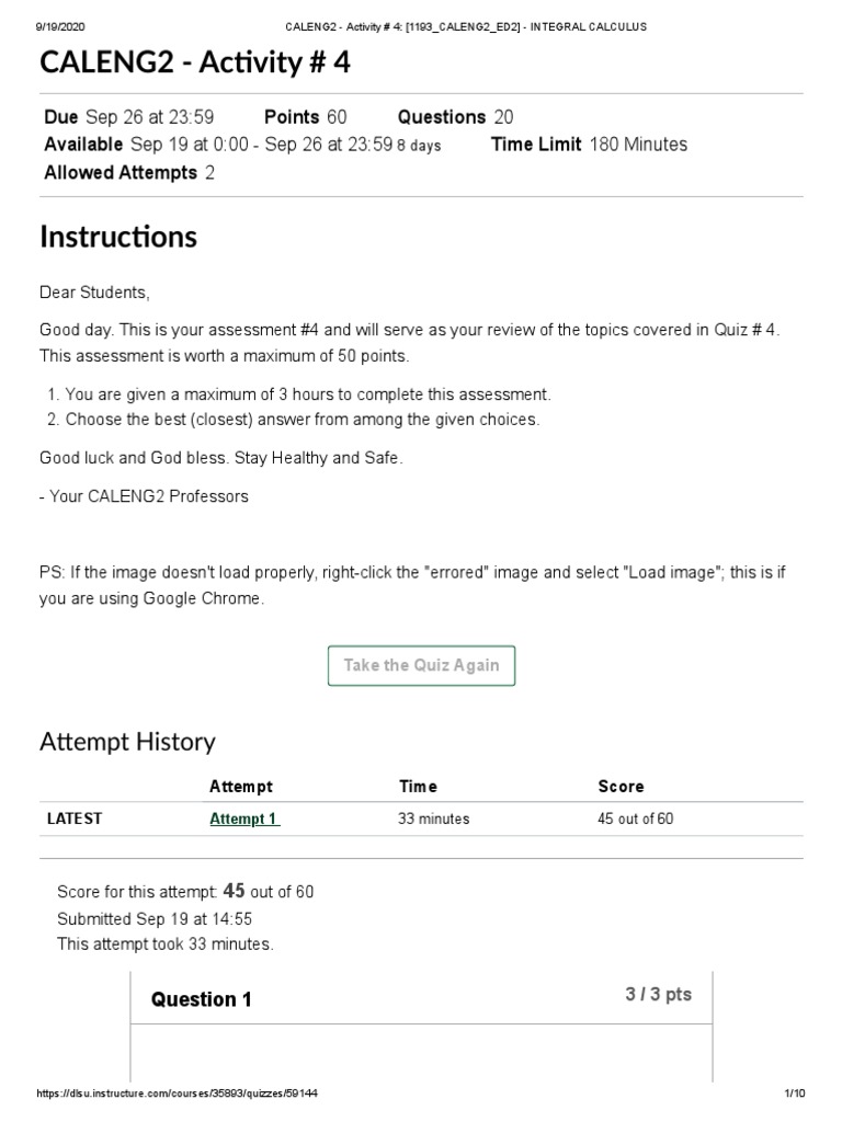 Caleng2 Activity 4 1193 Caleng2 Ed2 Integral Calculus | PDF | Integral | Calculus