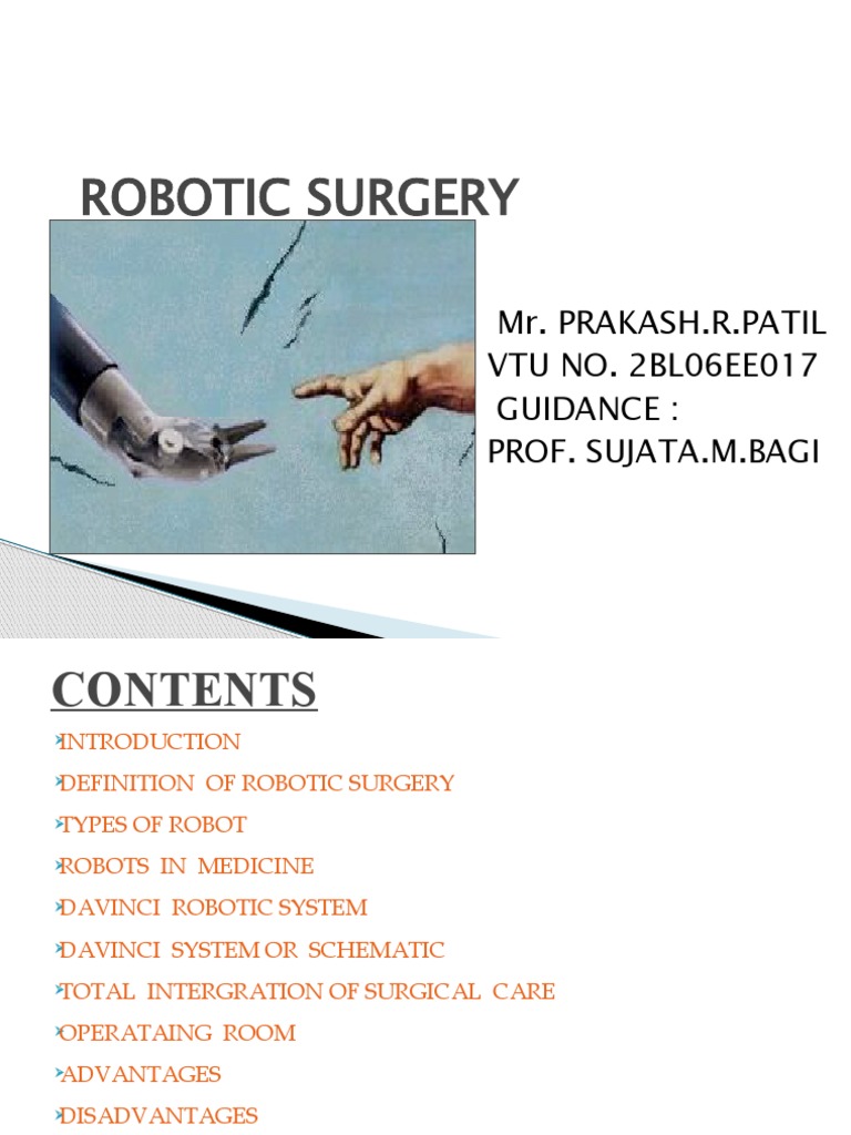 Robotic Surgery Pdf Surgery Medical Specialties