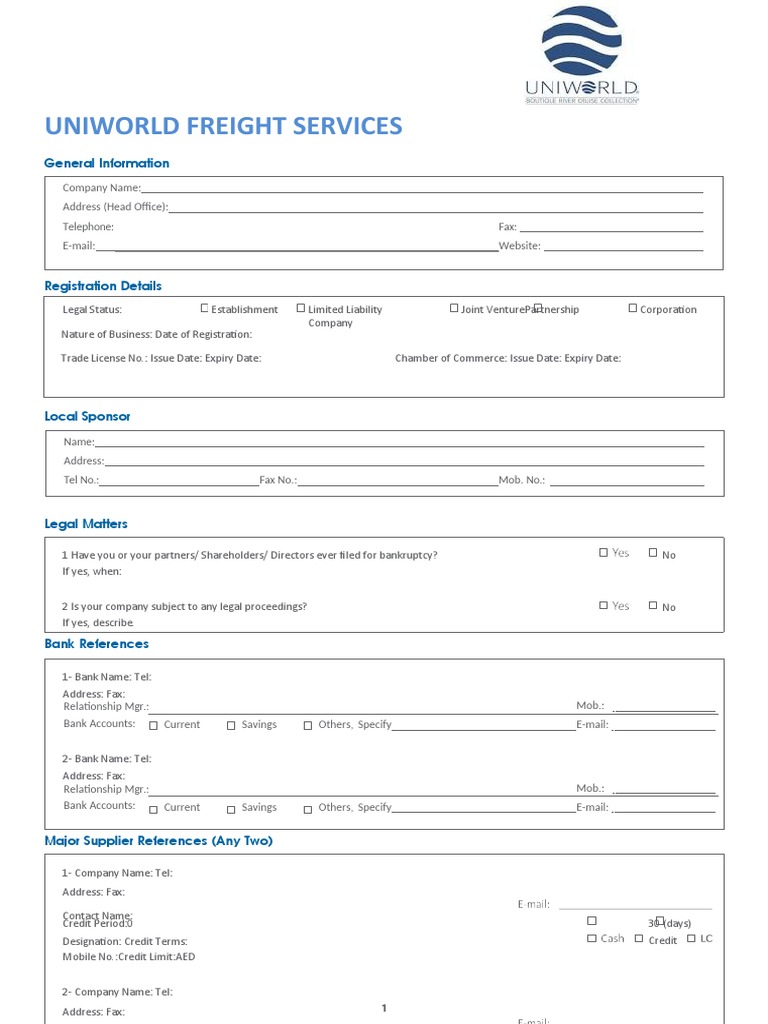 Credit Evaluation Application Form | PDF | Banks | Credit