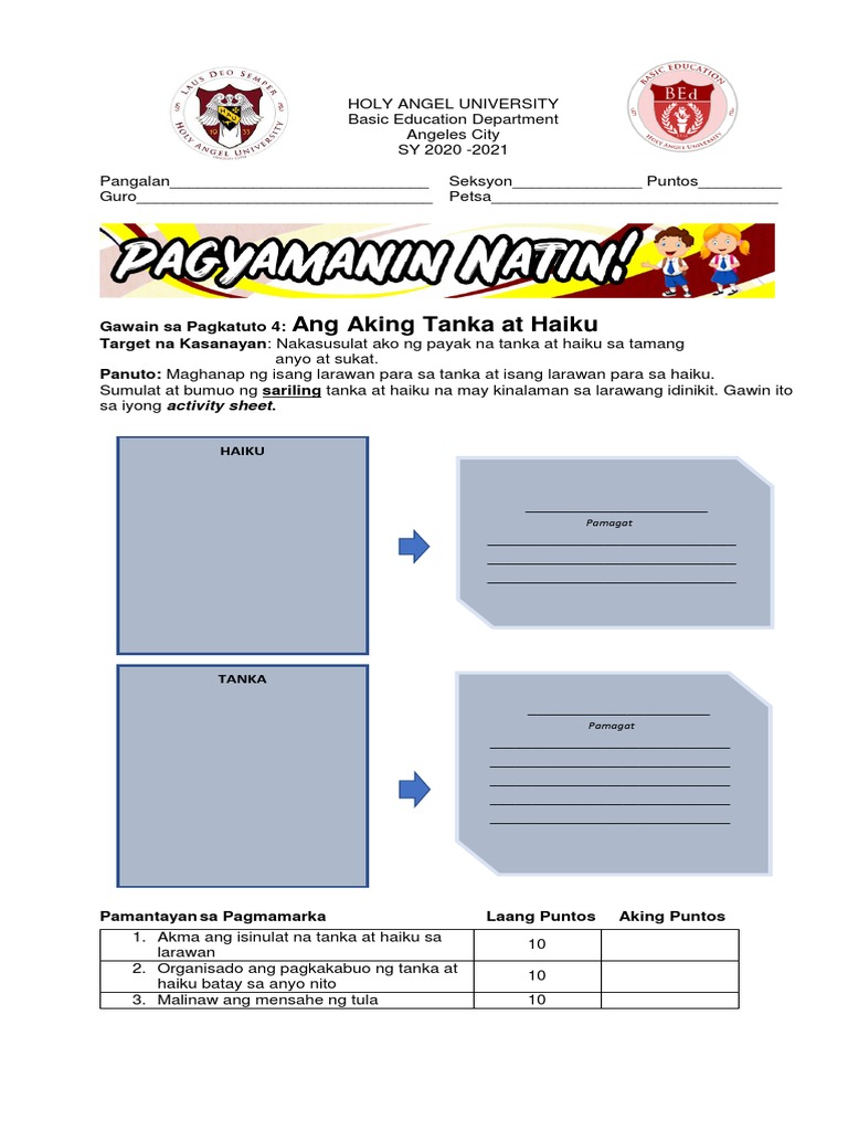 Filipino Activity 9 | PDF