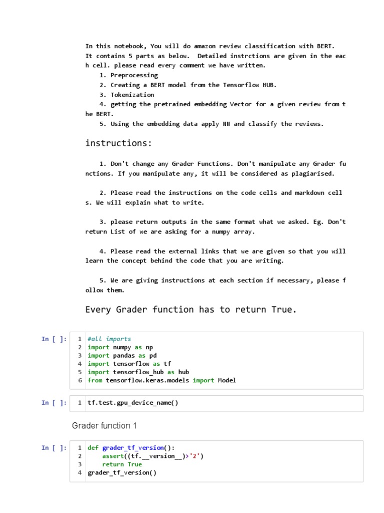 BERT - Assignment - Jupyter Notebook | PDF | Computer Engineering ...