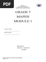 Consolidated Module in Mapeh Grade 7 1st Quarter | PDF | Musical ...
