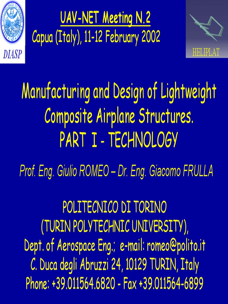 Manufacturing and Design of Lightweight Composite Airplane Structures ...