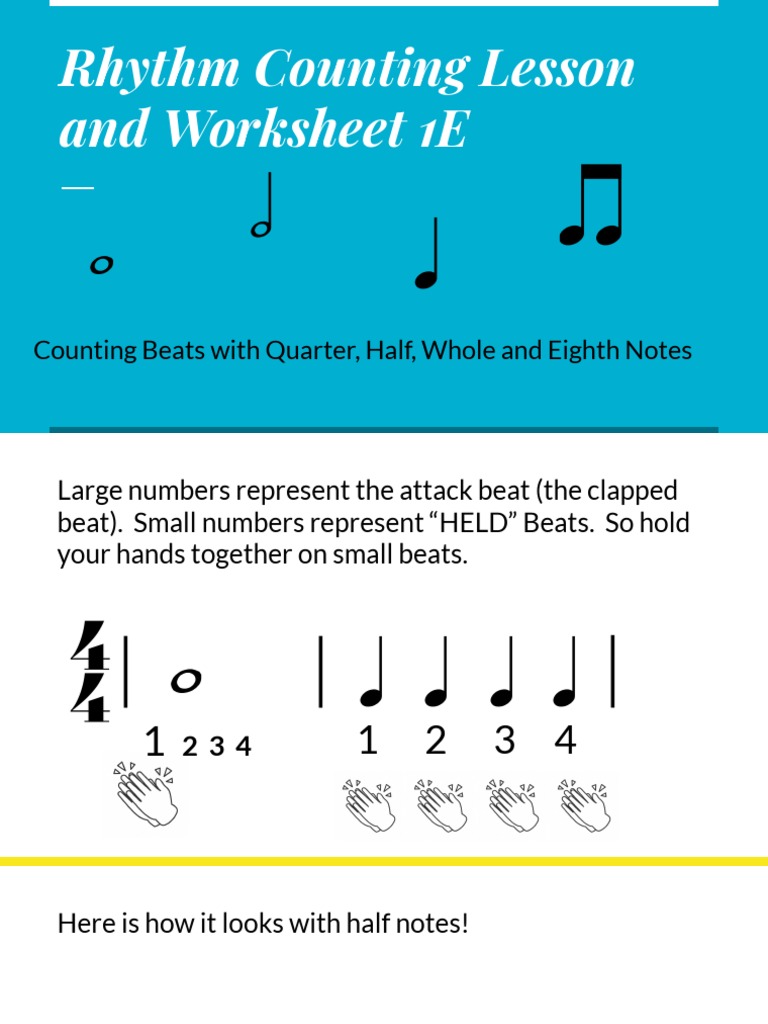 Rhythm Counting with Notes | PDF | Language Arts & Discipline