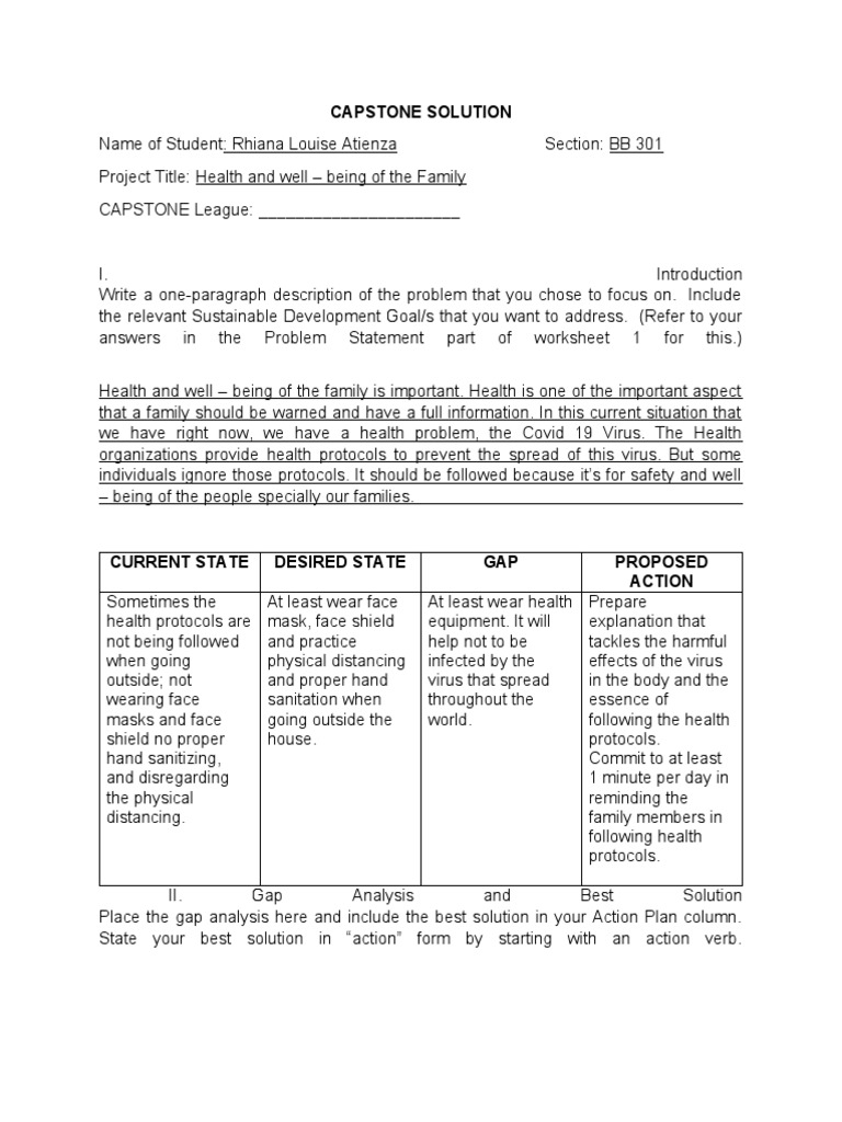 Capstone Solution | PDF | Public Health | Health Sciences
