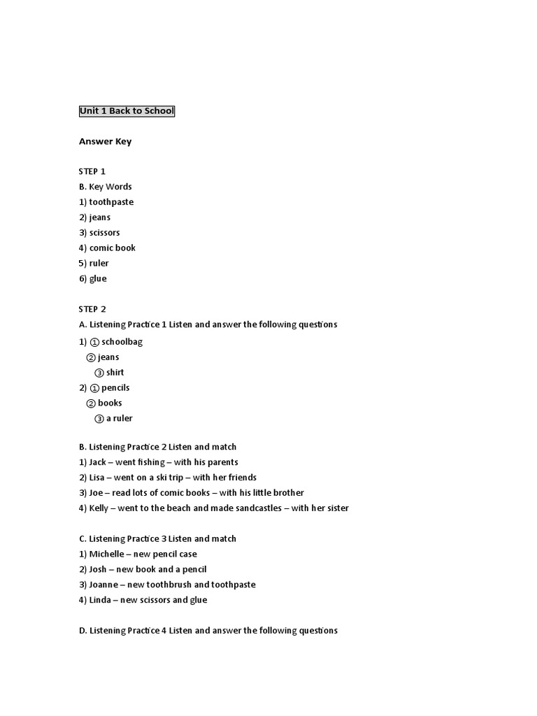 Step by Step Listening 3 Answer Keys | PDF | Dumpling | Foods