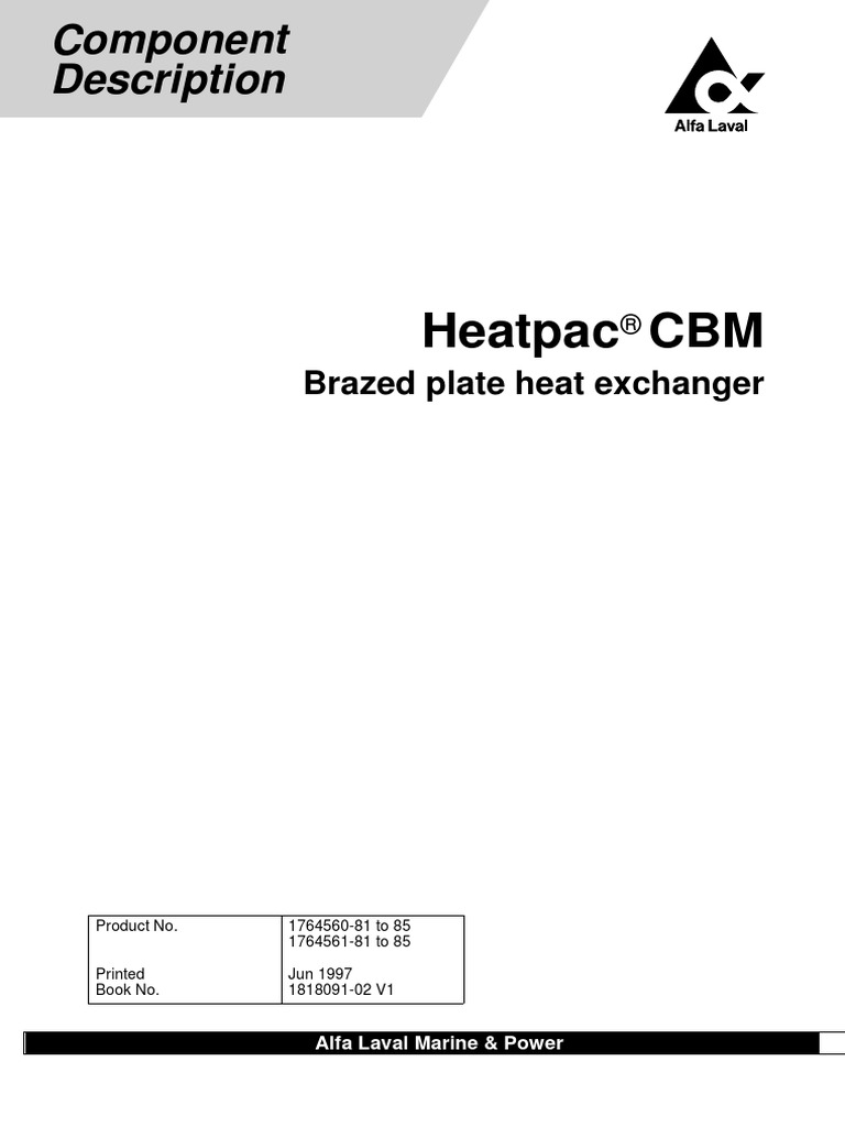 Heatpac CBM: Component Description | PDF | Valve | Corrosion