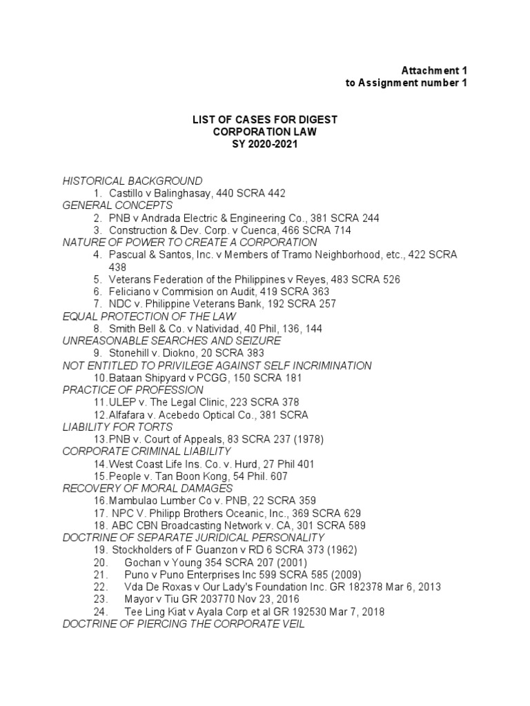 ATTACHMENT 1 To Assignment Number 1 | PDF | Business | Companies