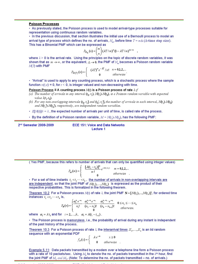 Poisson Process | Download Free PDF | Stochastic Process | Poisson ...